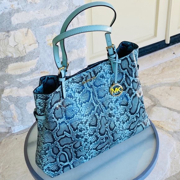 Michael Kors | Bags | Nwt Michael Kors Snake Print Embossed Leather Bag ...